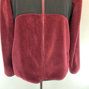 Fila | Jackets & Coats | Fila Sport Full Zip Maroon Fuzzy Jacket Sz L ...